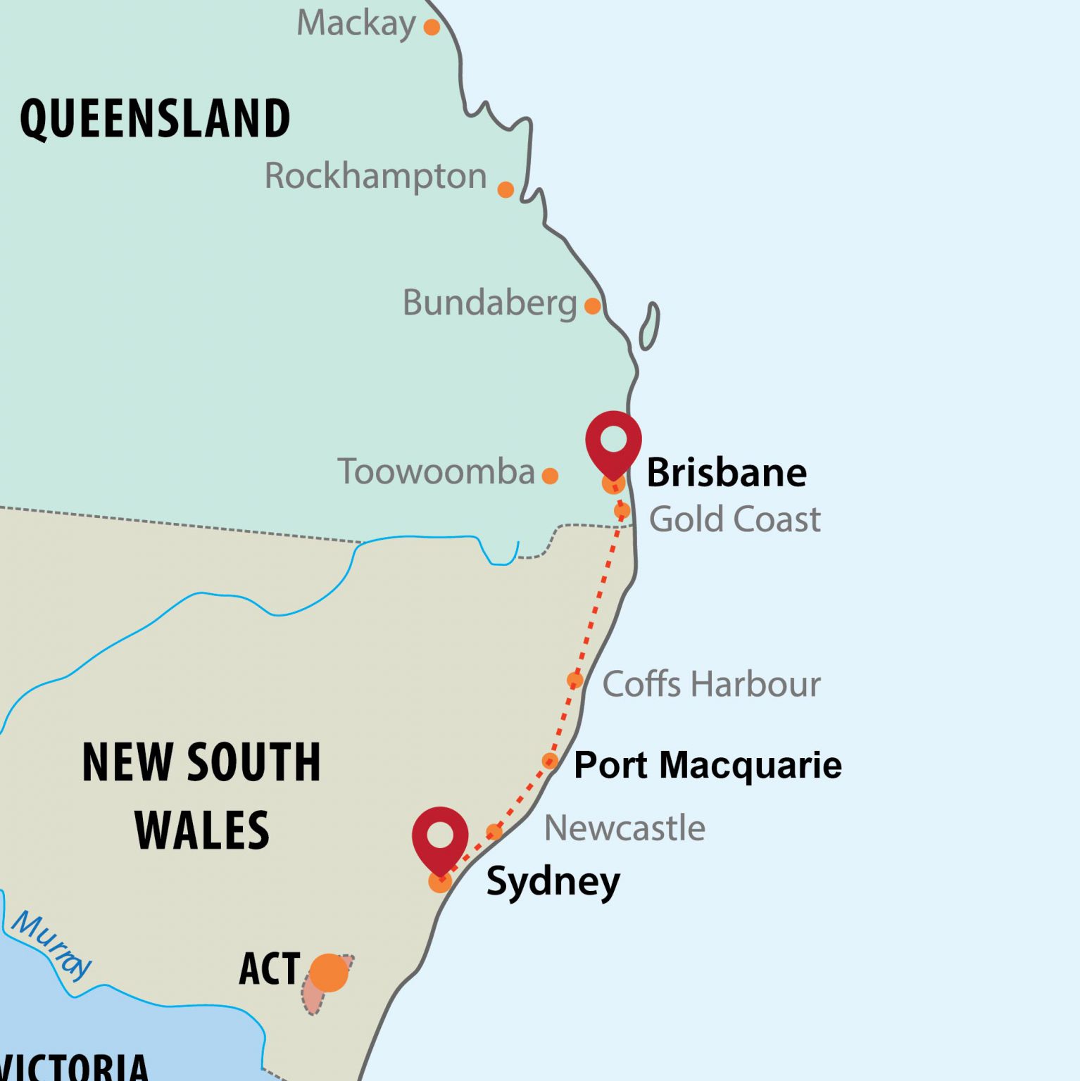 Commercial freight service routes - Jim Pearson Transport